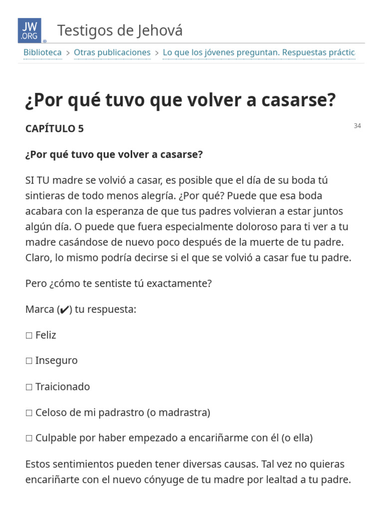 ¿Por qué tuvo que volver a casarse_ | PDF