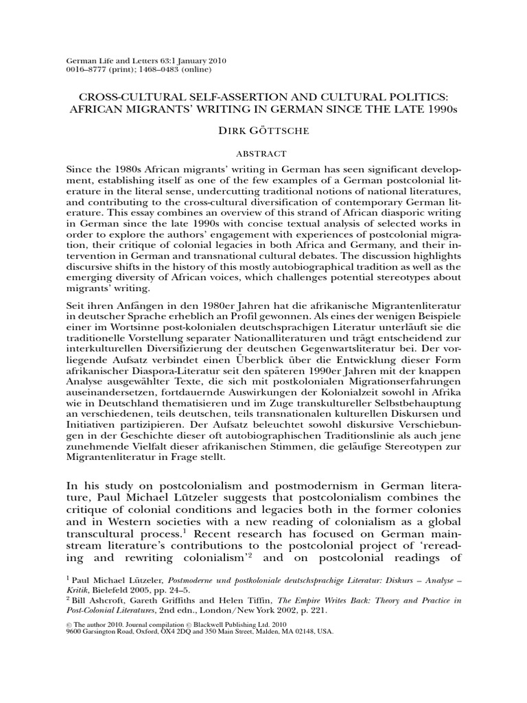 IRK Ottsche: German Life and Letters 63:1 January 2010 0016-8777 (Print ...