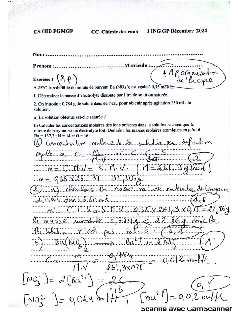 CorrigÃ© Controle 2 | PDF