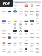 One4all Retail List | PDF | Retail Companies | Retailing