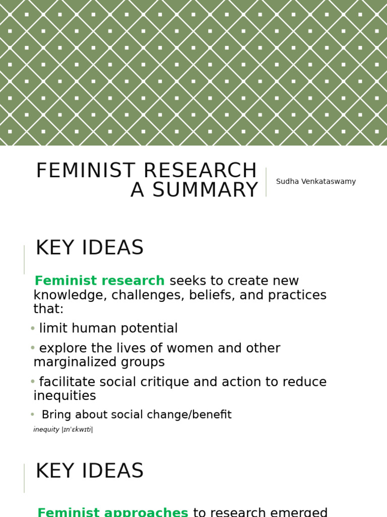 Overview of Feminist Research Methods | PDF | Gender Studies | Feminism