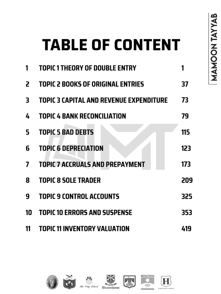 O Level Accounting Topical 22 Book 1 by Sir Mamoon Tayyab | PDF ...