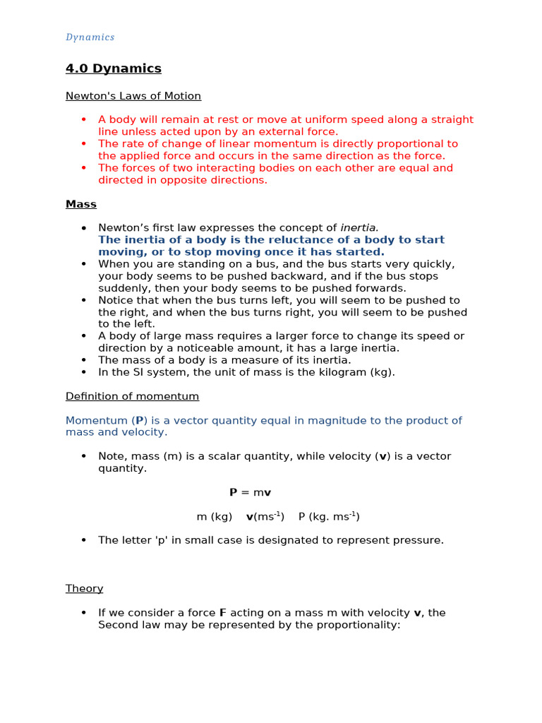 04. DYNAMICS | PDF | Force | Collision