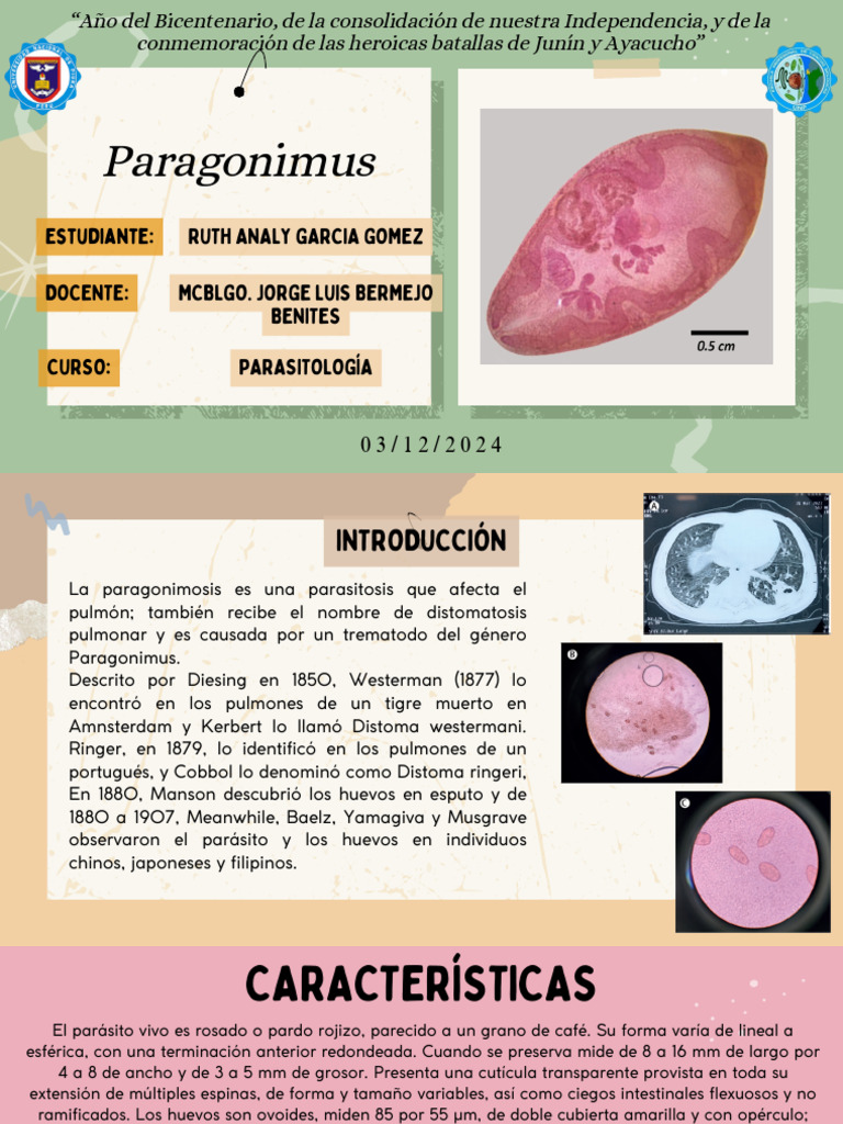 Paragonimosis: Diagnóstico y Características | PDF | Especialidades ...