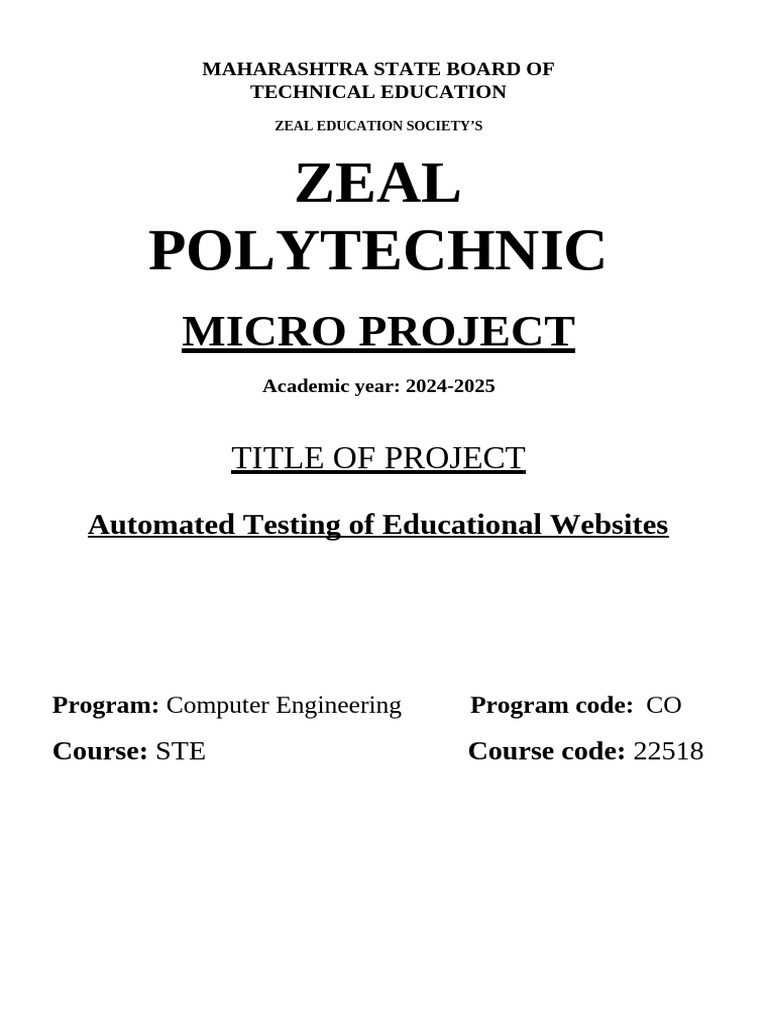 STE_microproject | PDF | Software Testing | Information Technology