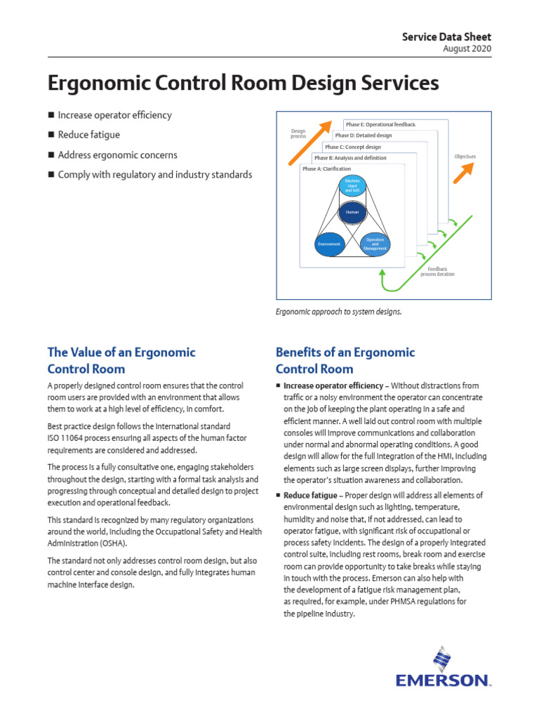 Ergonomic Control Room Design Services | PDF | Human Factors And Ergonomics