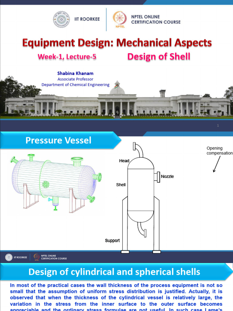 W1L5-Design of Shell | PDF | Stress (Mechanics) | Mechanical Engineering