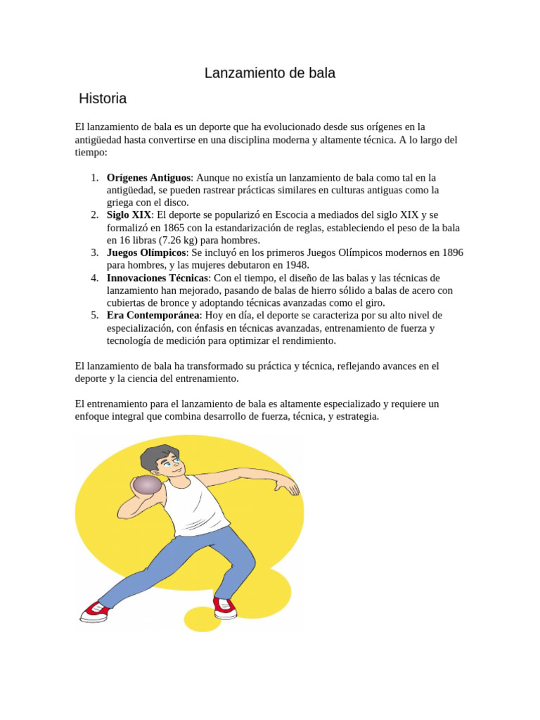 Lanzamiento de Bala | PDF | Flexibilidad (anatomía)