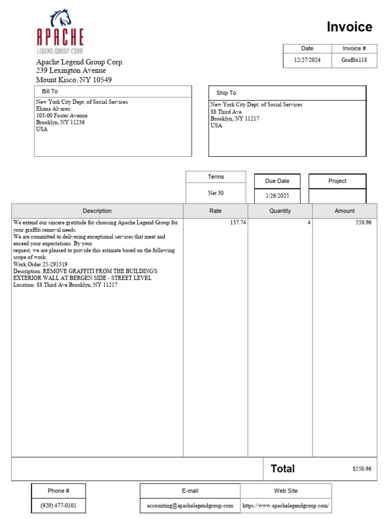 Final Bill - Work Order 25-291519 | PDF | Social Security (United ...