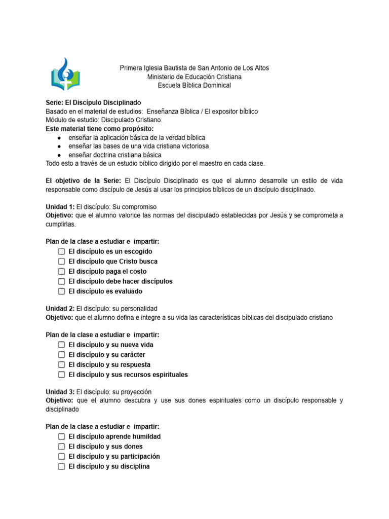El Discipulo Disciplinado - Presentación Completa Más 1 Era Clase ...