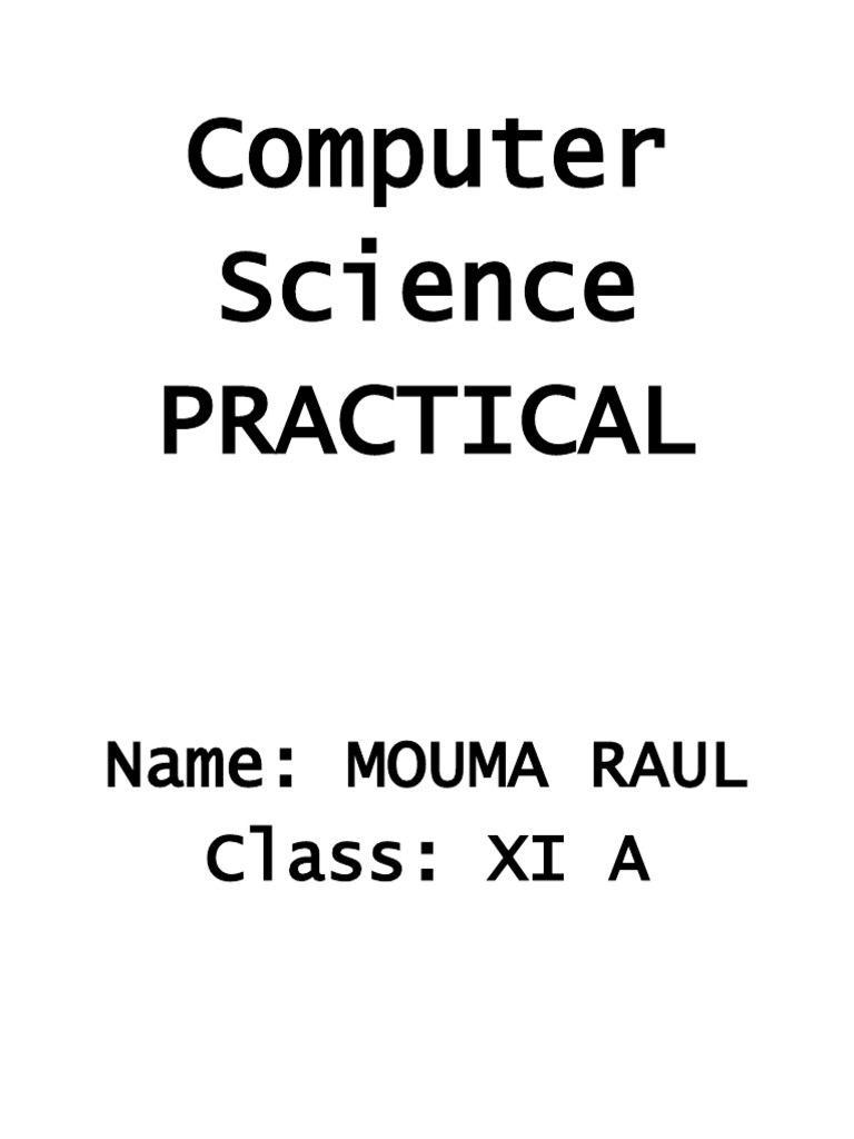 CS PRACTICAL original | PDF