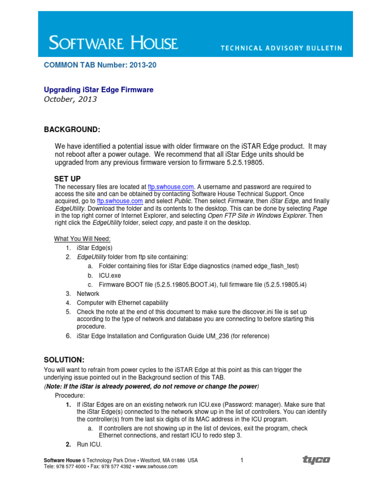 Upgrading IStar Edge Firmware | PDF | Computer File | File Transfer ...