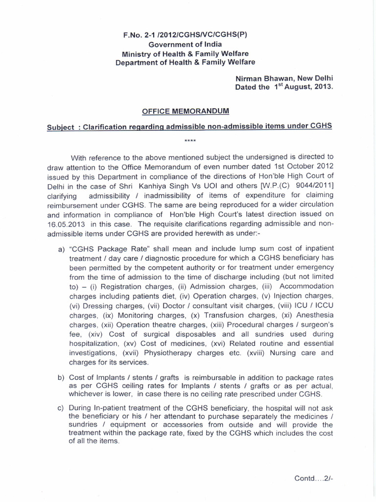 Memorandums of Medical Bill | PDF