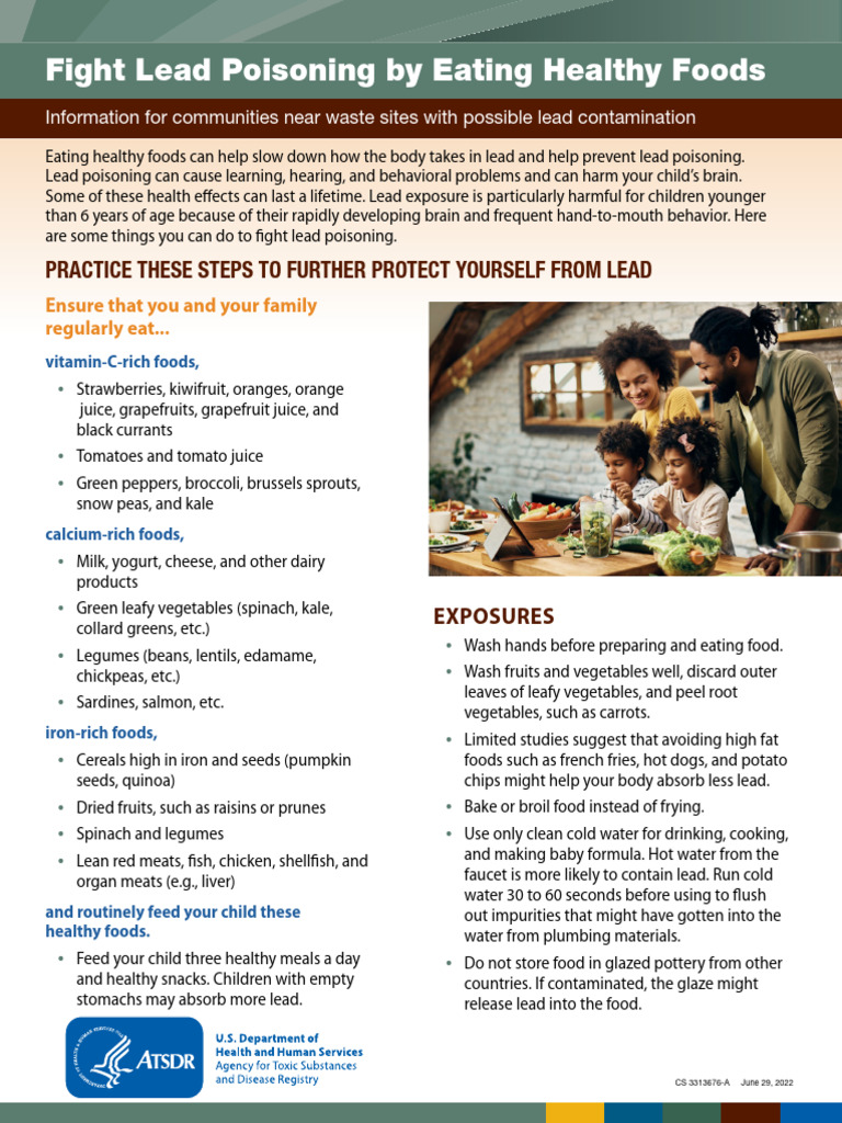 Combat Lead Poisoning with Nutrition | PDF | Foods | Vegetables