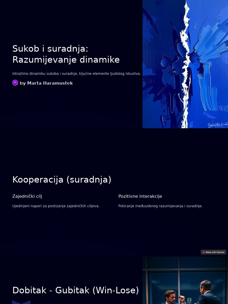 Sukob I Suradnja Razumijevanje Dinamike | PDF