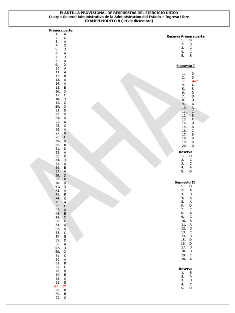Plantilla Provisional Aha (14-12) Modelo b Def 2 | PDF