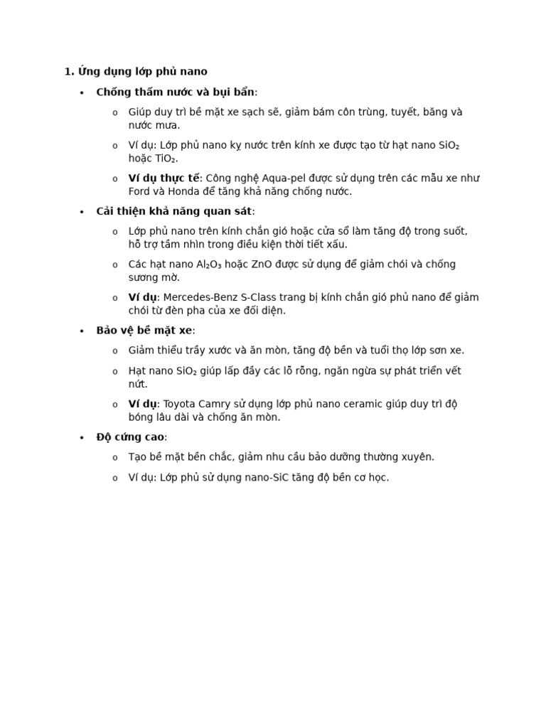 Nano NG D NG Trong Ô Tô | PDF