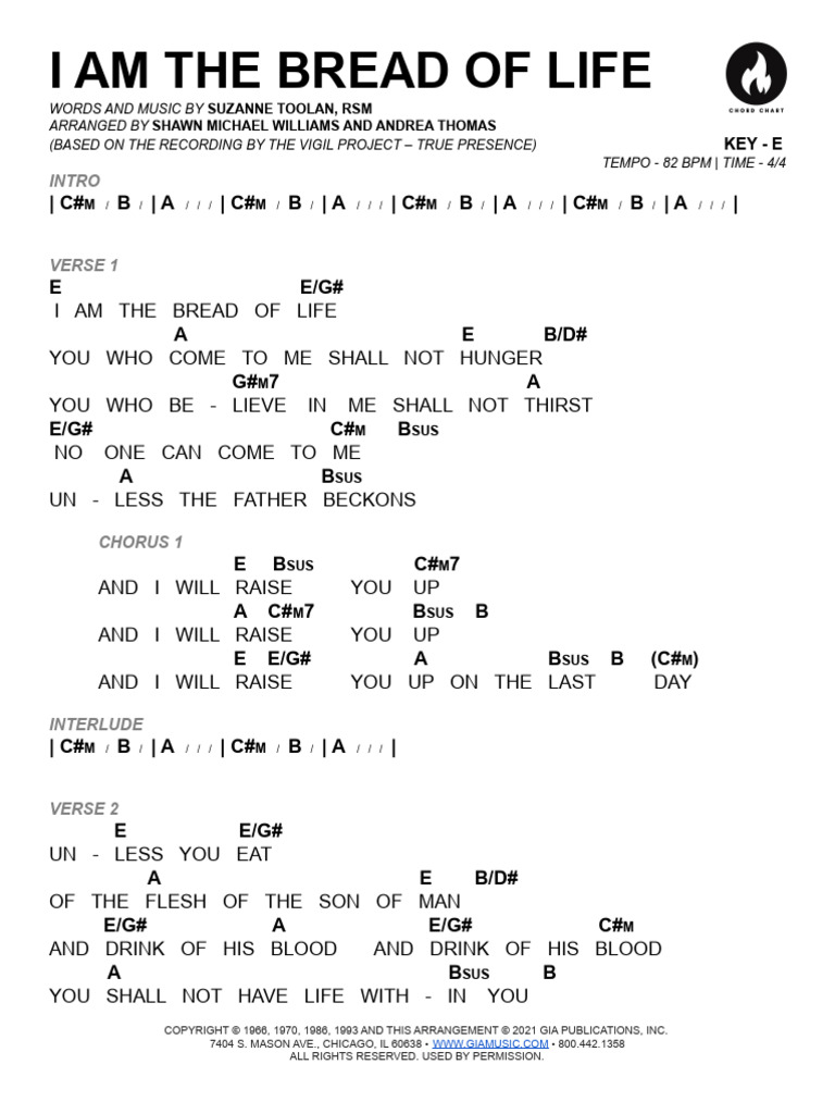 I Am The Bread of Life Hymn | PDF | Christian Belief And Doctrine