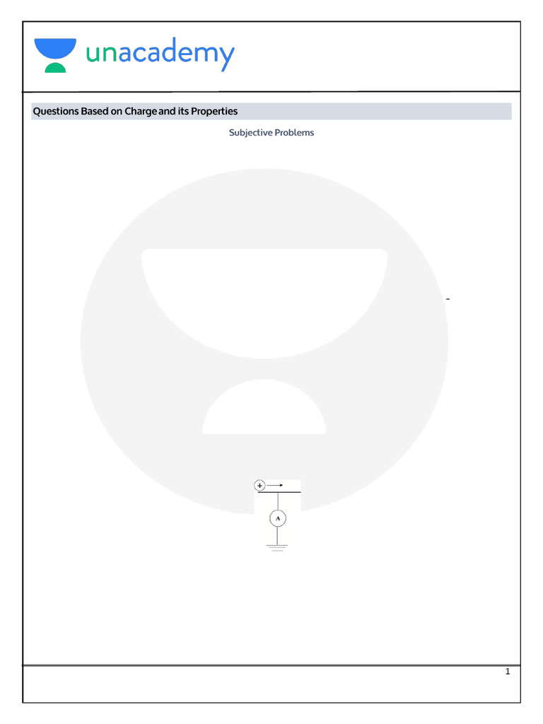 10+2 Home Assignment-1_Charge and Its Properties_Physics | PDF | Electron | Proton