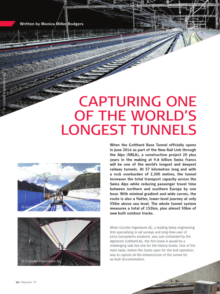 Capturing One of The Worlds Longest Tunnels | PDF | Surveying | Computing