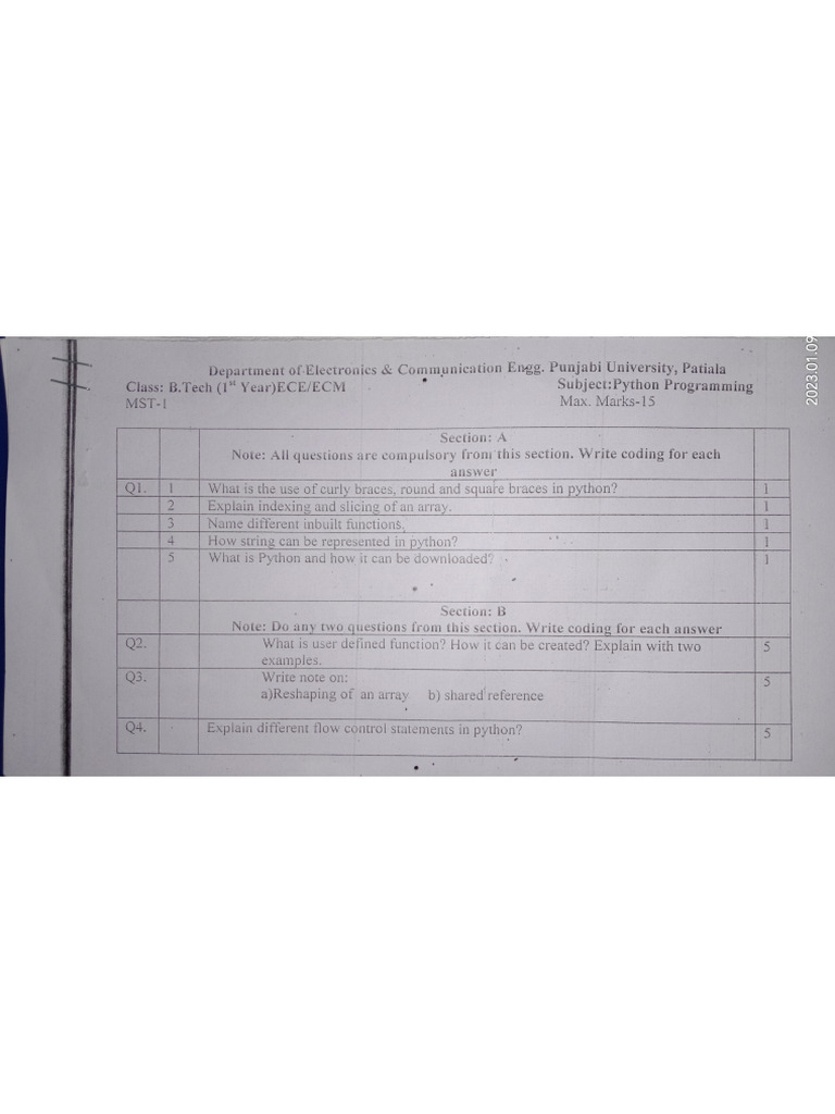 Ques. Papers | PDF