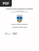 B.Tech Student Academic Record | PDF | Engineering | Computer Programming