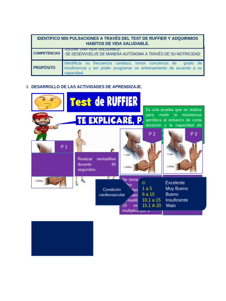 Test de Ruffier | PDF | Aptitud física