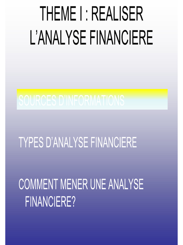 Analyse Financière - Ratios | PDF