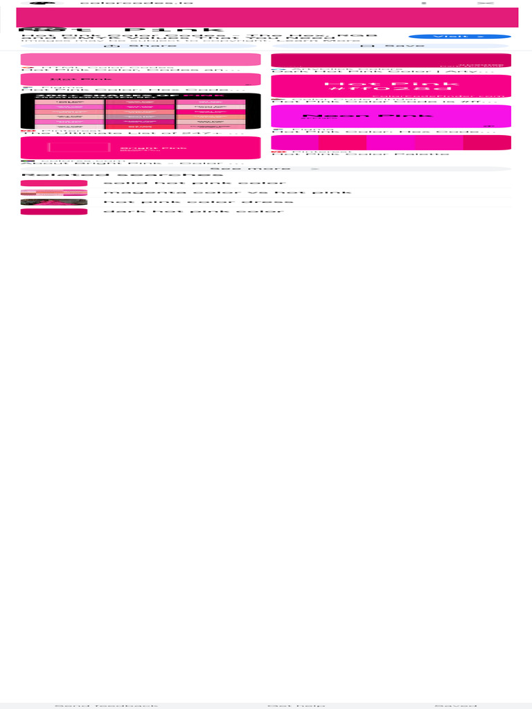 Hot Pink Color - Google Search | PDF