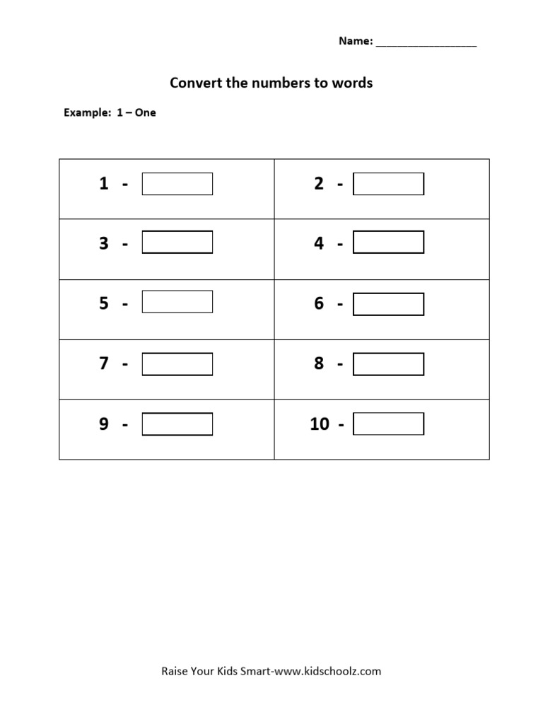 Microsoft Word Number Words 1 | PDF