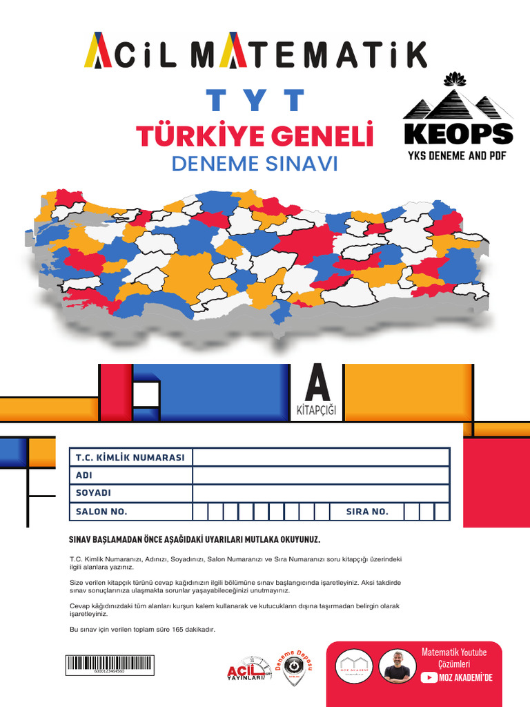 Acil Türkiye Geneli TYT-1 2025 (HD) | PDF