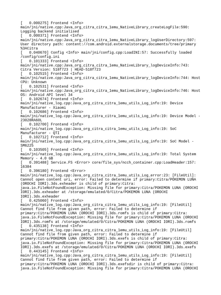 citra_log | PDF | Operating System Families | Computing Platforms