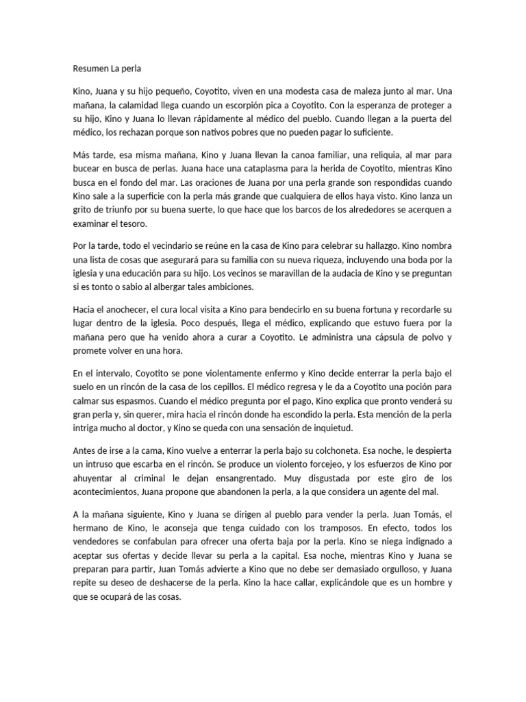 Resumen La Perla | PDF