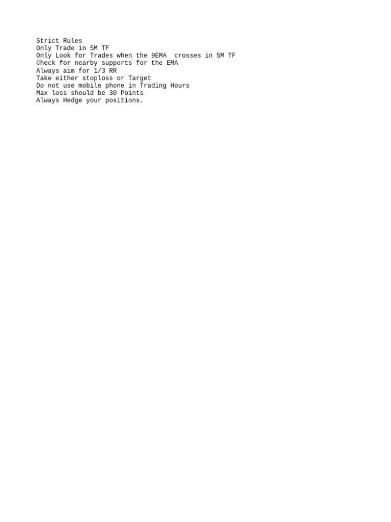 Trading Rules. | PDF Trading Rules. | PDF