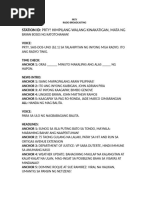 Balitaan Iskrip Sample Script For Newscasting in Filipino | PDF