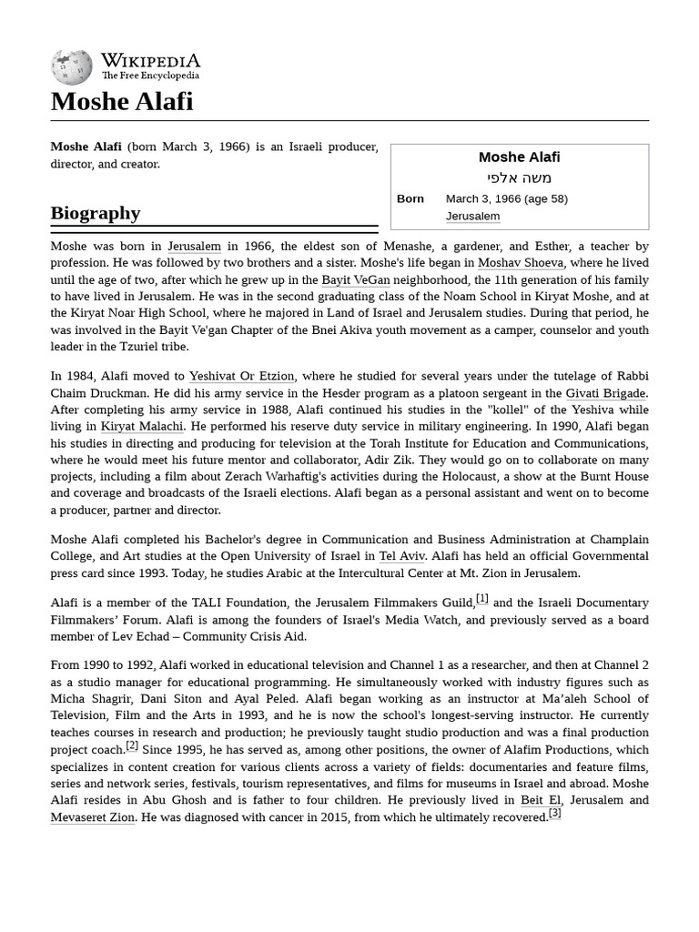 Moshe_Alafi | PDF | Jews And Judaism | Israel