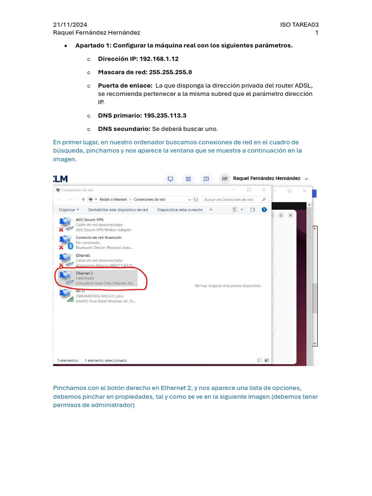 Fernandez_Hernandez_Raquel_ISO_TAREA03 | PDF | Dirección IP | Enrutador (Computación)