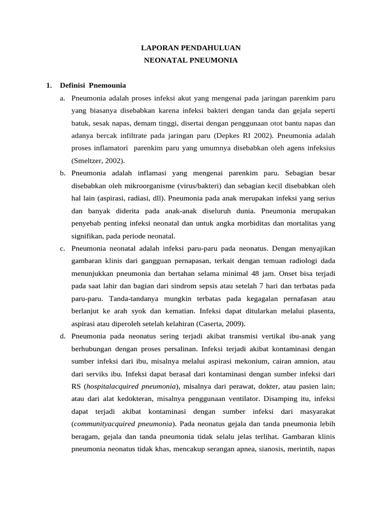 Lp Neonatal Pneumonia | PDF