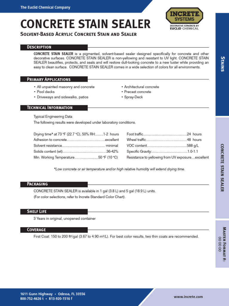 concrete_stain_sealer | PDF | Concrete | Paint