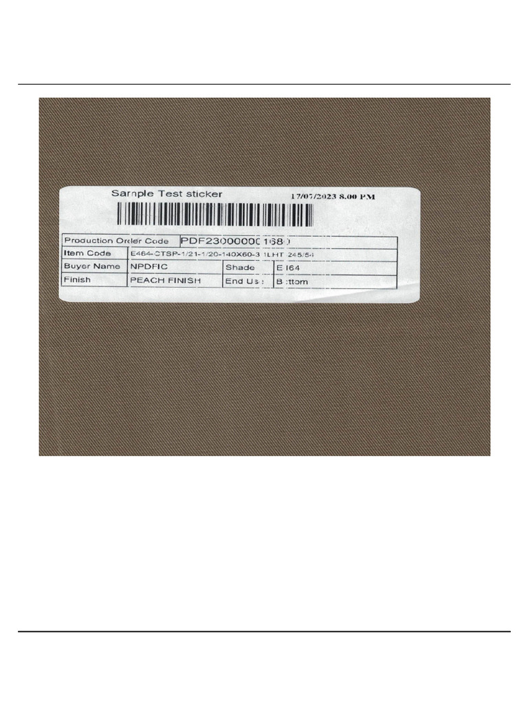 WPD Laboratory Test Report Summary | PDF | Materials | Textiles