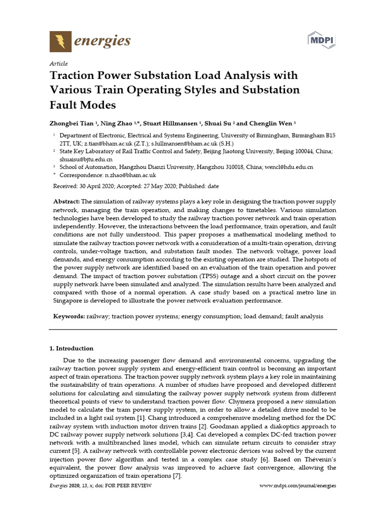 Traction Power Load Analysis | PDF | Efficient Energy Use | Electrical ...
