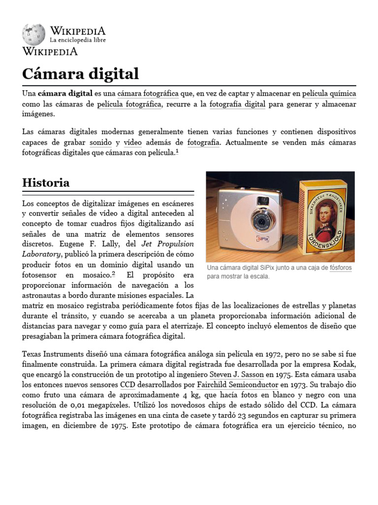 Cámara Digital | PDF | Cámara digital | Formato de imagen sin procesar