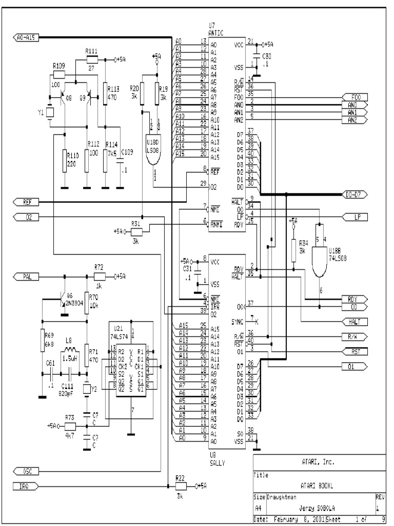 Atari 800 XL Schema | PDF