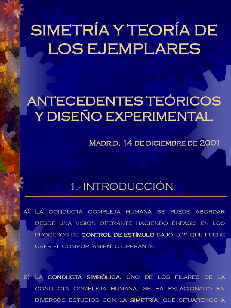 Simetría en la Conducta Humana y Animal | PDF | Comportamiento | Simetría