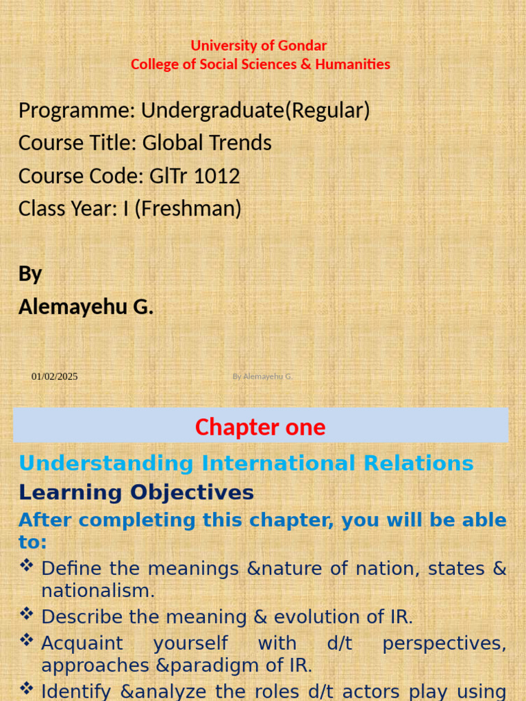 Global Trends Chapter One1 | PDF | Polarity (International Relations ...