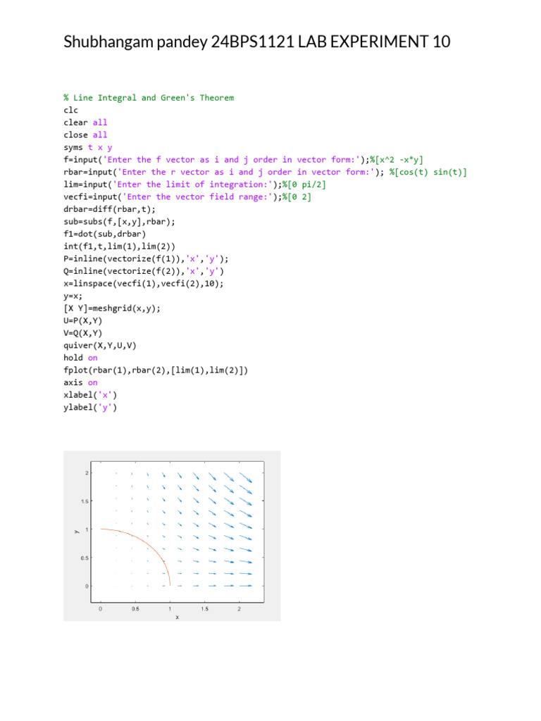 Shubhangam Pandey 24BPS1121 EXP 10 | PDF | Abstract Algebra | Mathematical Analysis