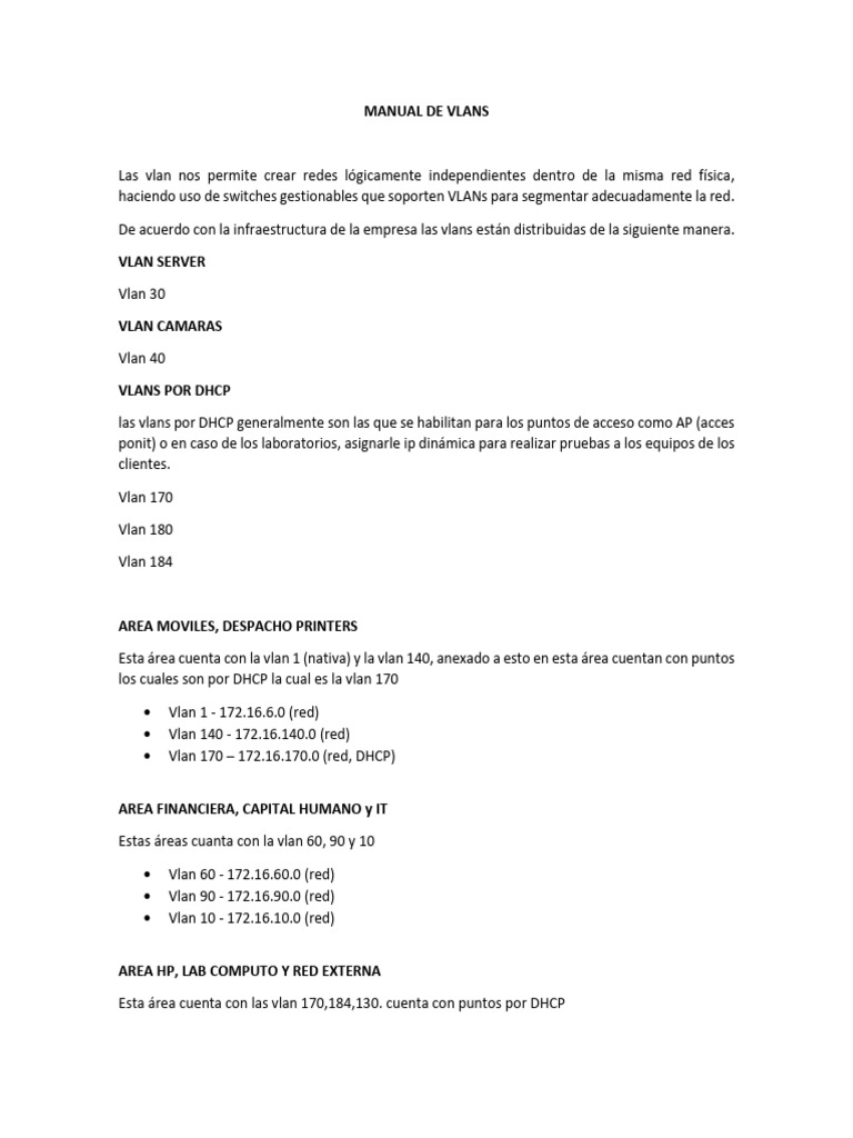 Manual de Vlans | PDF
