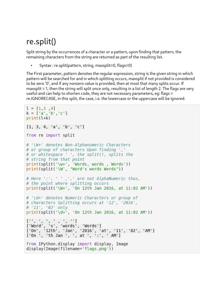 Lecture 7 Re Part2 Split | PDF | Regular Expression | Computer Programming