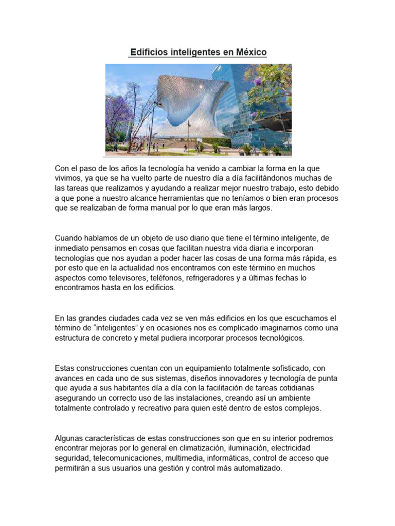 Edificios Inteligentes en Mexico | PDF | Uso eficiente de energía ...
