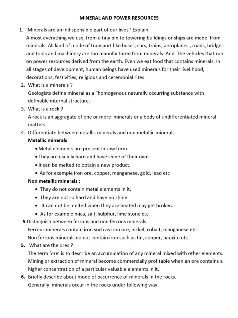 Mineral and Power Resources | PDF | Energy Development | Nuclear Power